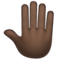 🤚🏿 Raised Back of Hand: Dark Skin Tone Emoji