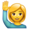 🙋‍♀️ Woman Raising Hand Emoji